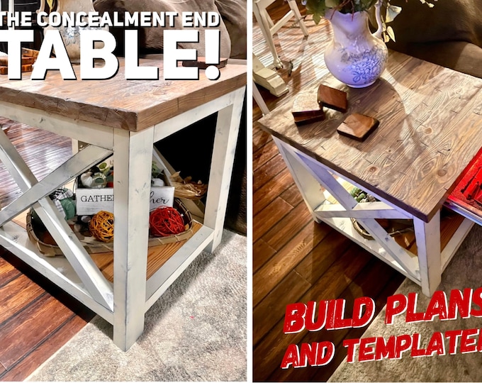 Concealment End Table, Concealed, RFID Lock, Hidden Compartment ...