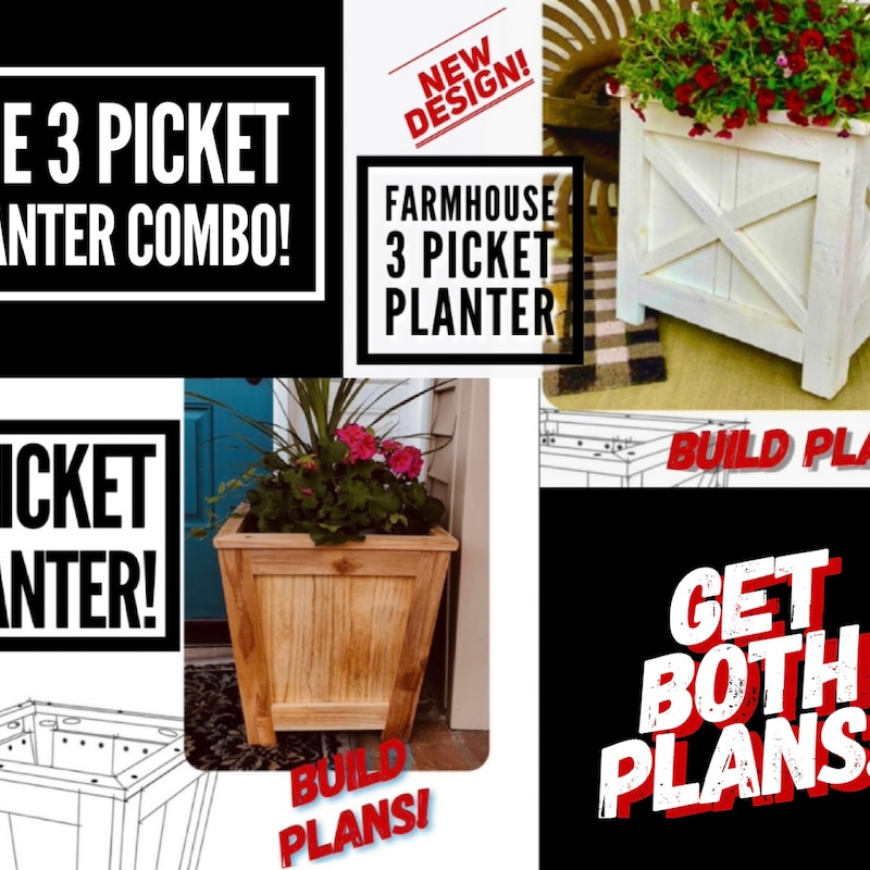 3 Box Planter - Etsy
