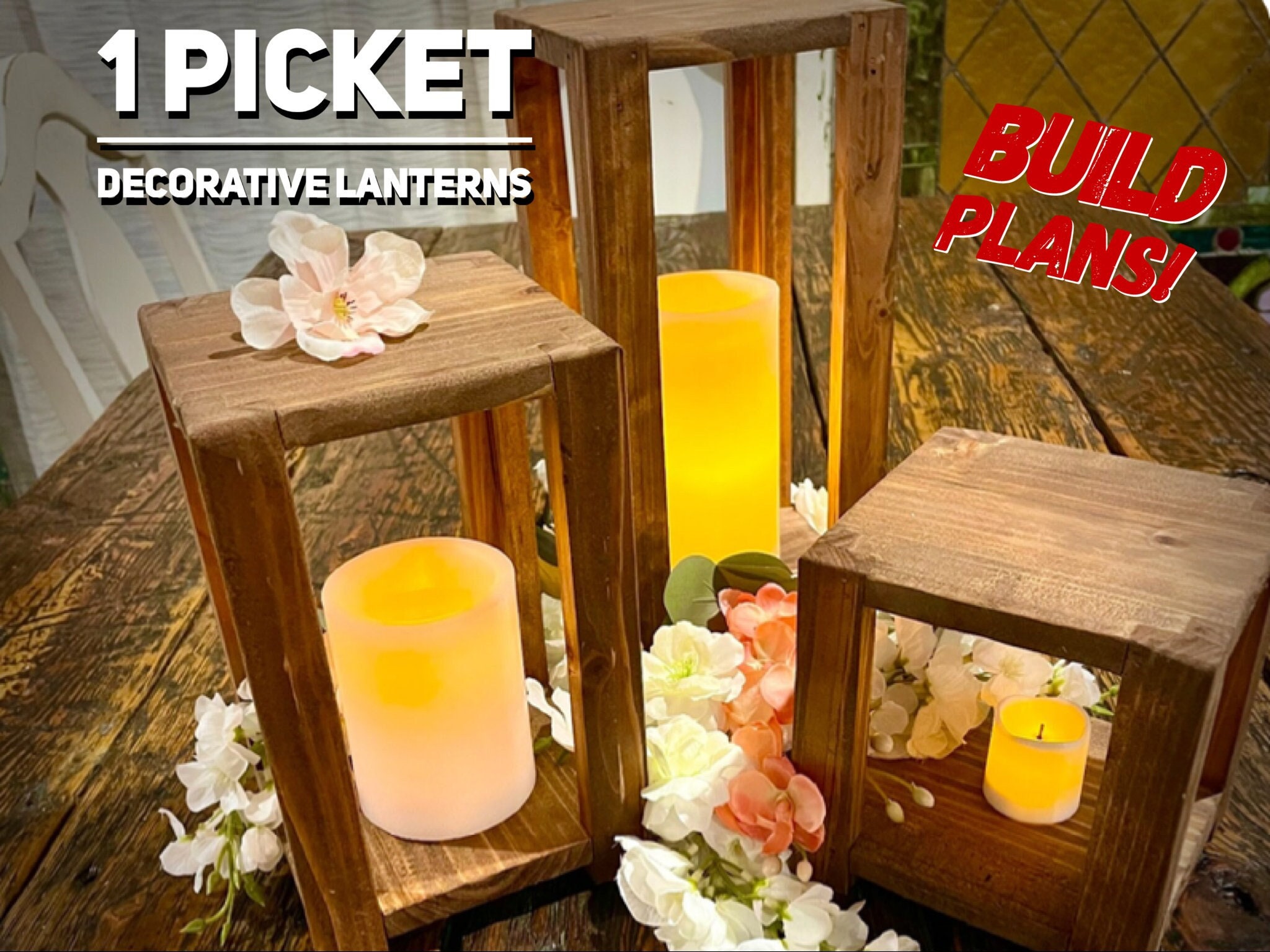 One Picket - Three Lanterns Build Plans, Decorative Lantern Plans ...