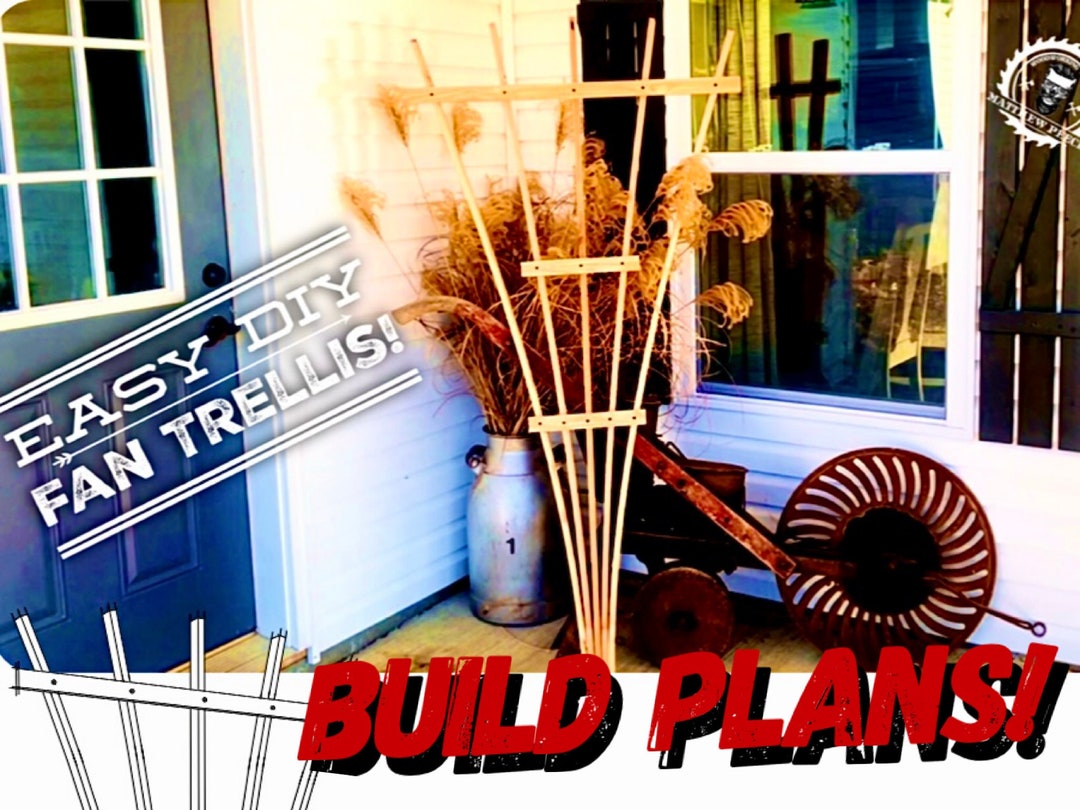Garden Fan Trellis Plans / Garden Trellis / Trellis Plans / DIY Garden ...