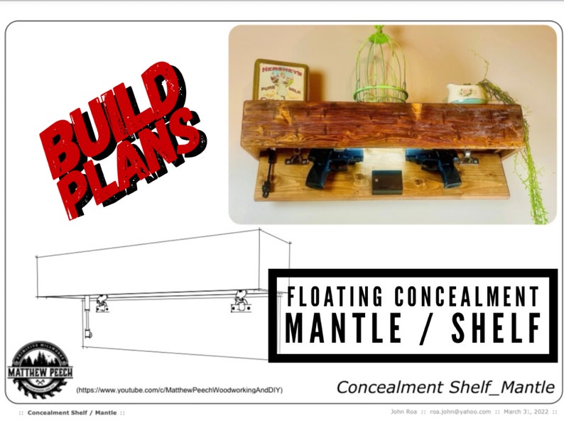 All 4 Concealment Plans! Plan Bundle / Concealment Mantle Plans ...