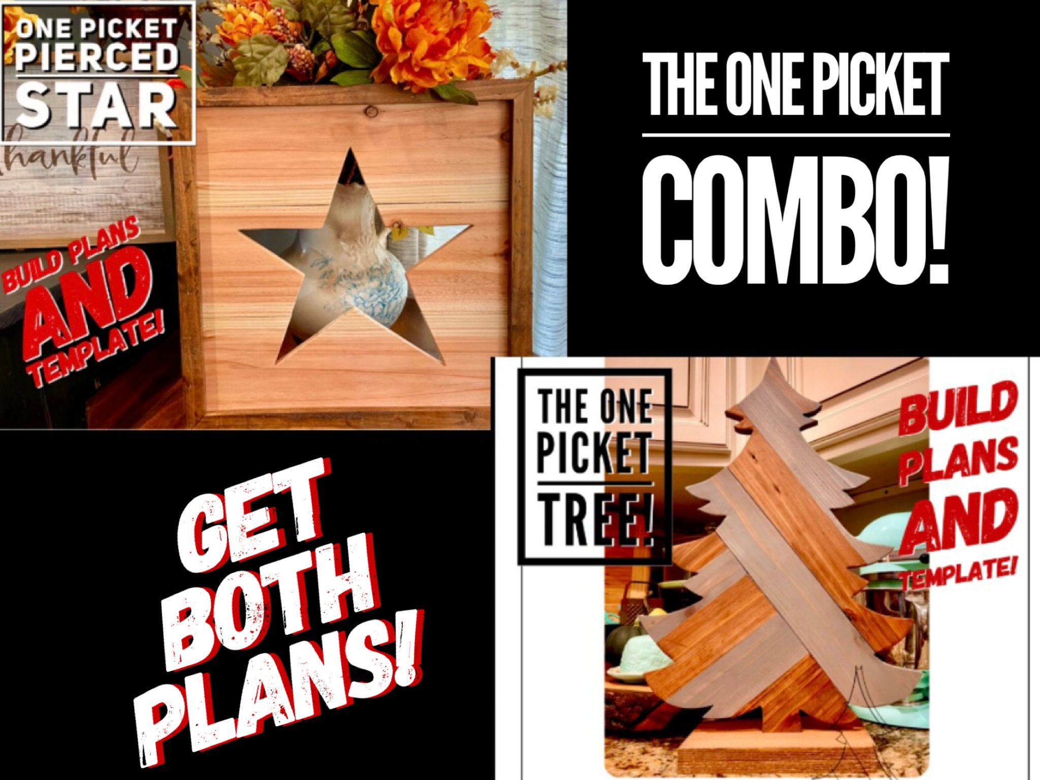 One Picket Tree And One Picket Star Plans — Matthew Peech Woodworking