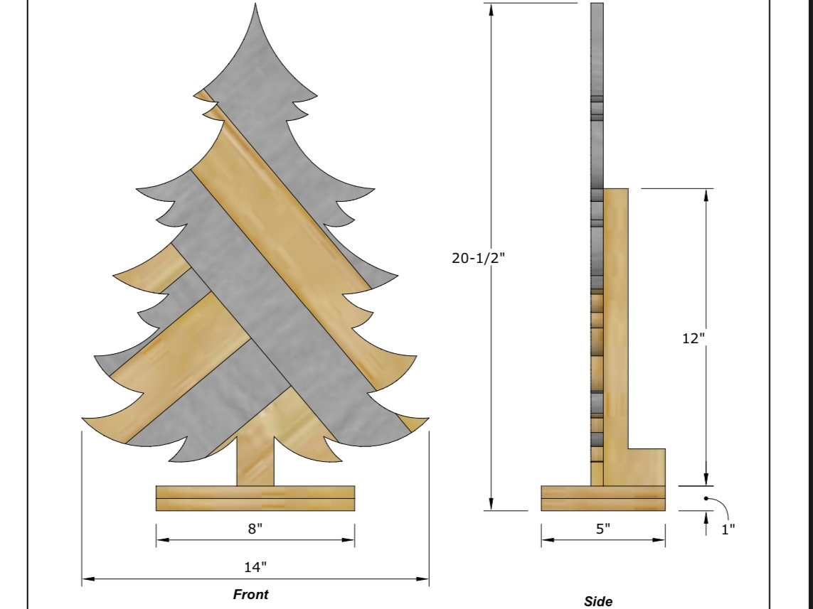 One Picket Tree Build Plans and Template, One Picket Christmas Tree ... One Picket Tree Build Plans and Template, One Picket Christmas Tree ...