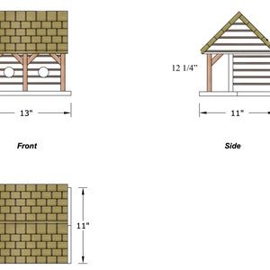 Mini Martin House Plans, Mini Bird House Plans, Small Bird House With ...