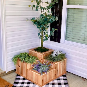 Three Tier Planter Plans, Multi-tier Planter, Fence Picket Planter ...