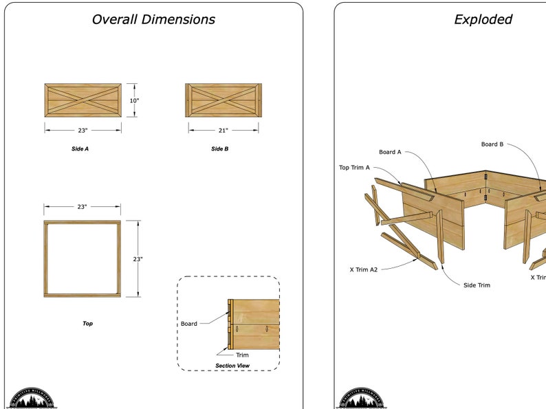 Collapsible Square X Frame Tree Collar Plans, Christmas Tree Collar ...