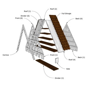 4 Picket Martin Box and Victorian Birdhouse Combo Plans, Purple Martin ...
