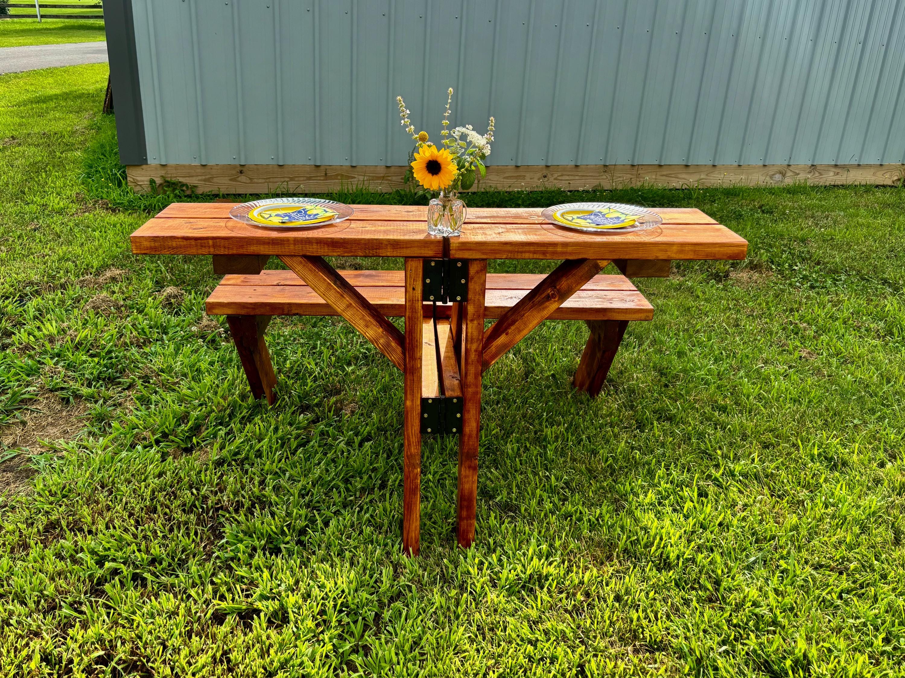 Transforming Two Person Picnic Table/bench Digital Plans, Convertible ...