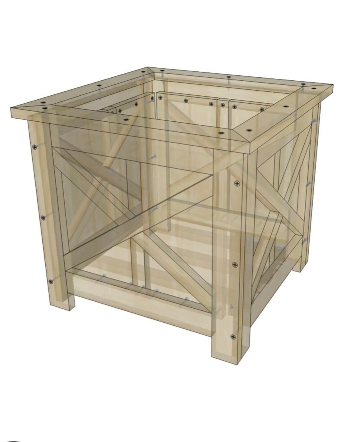 Farmhouse Three Picket Box Planter Plans Fence Picket Planter - Etsy