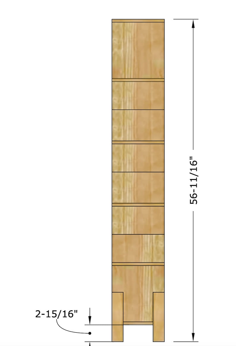 Geometric Bookshelf Plans, 4 Tier Bookshelf Plans, DIY Bookshelf Plans ...