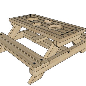 Condiment Picnic Table Plans, Camping Decoration Plans, Picnic Table ...