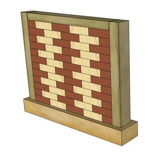 Block Wall Game, Wooden Game, DIY Block Game, Stacking Game, Topple ...