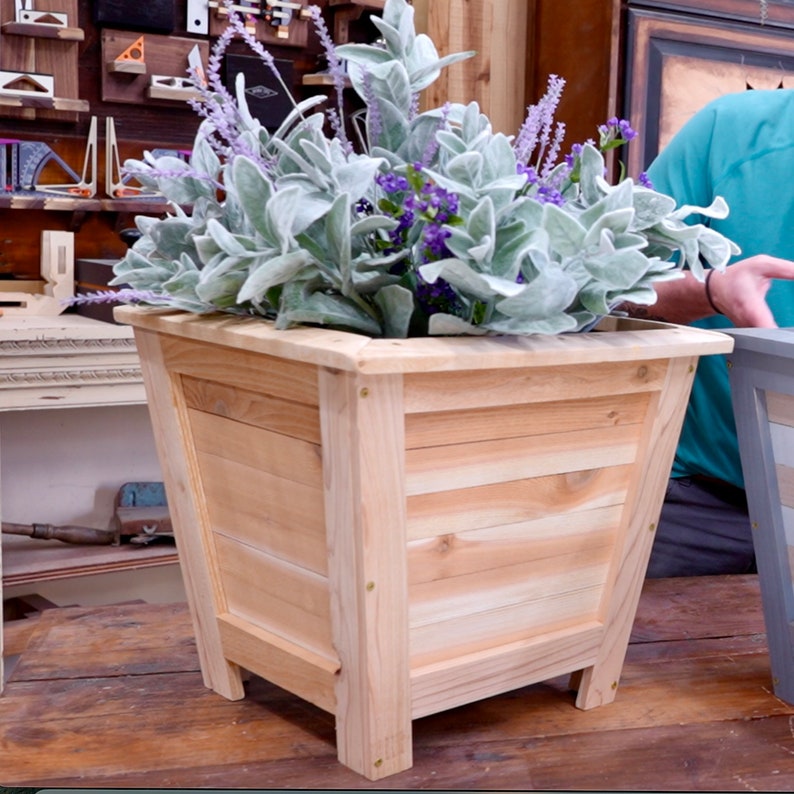 Slatted Three Picket Planter Plans Fence Picket Planter - Etsy