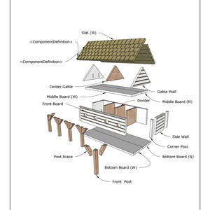 4 Picket Martin Box and Victorian Birdhouse Combo Plans, Purple Martin ...
