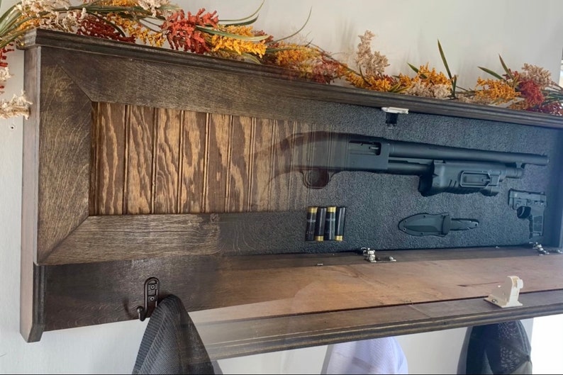 Concealment Coat Rack and Floating Shelf Plan Bundle / Concealment ...