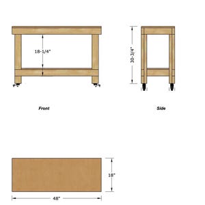 The Hybrid Workbench Plans, Workbench Plans, Mobile/moveable Workbench ...