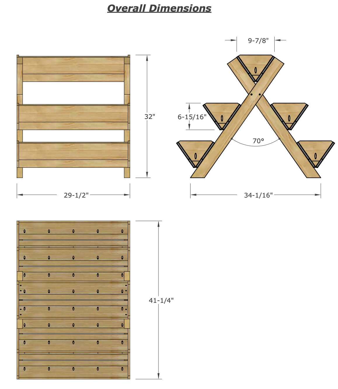 5 Box Tier Planter Plans, Multi-Tier Planter, Fence Picket Planter ...
