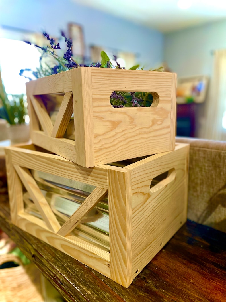 Large and Small Metal Sided Crate Bundle Plans, DIY Metal and Wooden ...