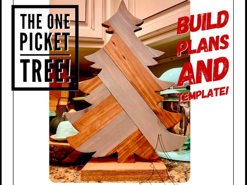 One Picket Tree Build Plans and Template One Picket Christmas - Etsy