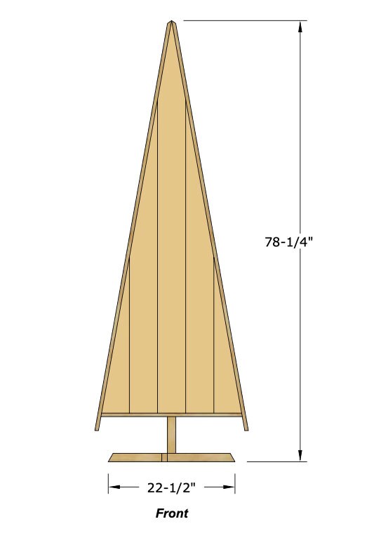 Tall Vertical Picket Tree Plans, Tall Christmas Tree Plans, DIY ...