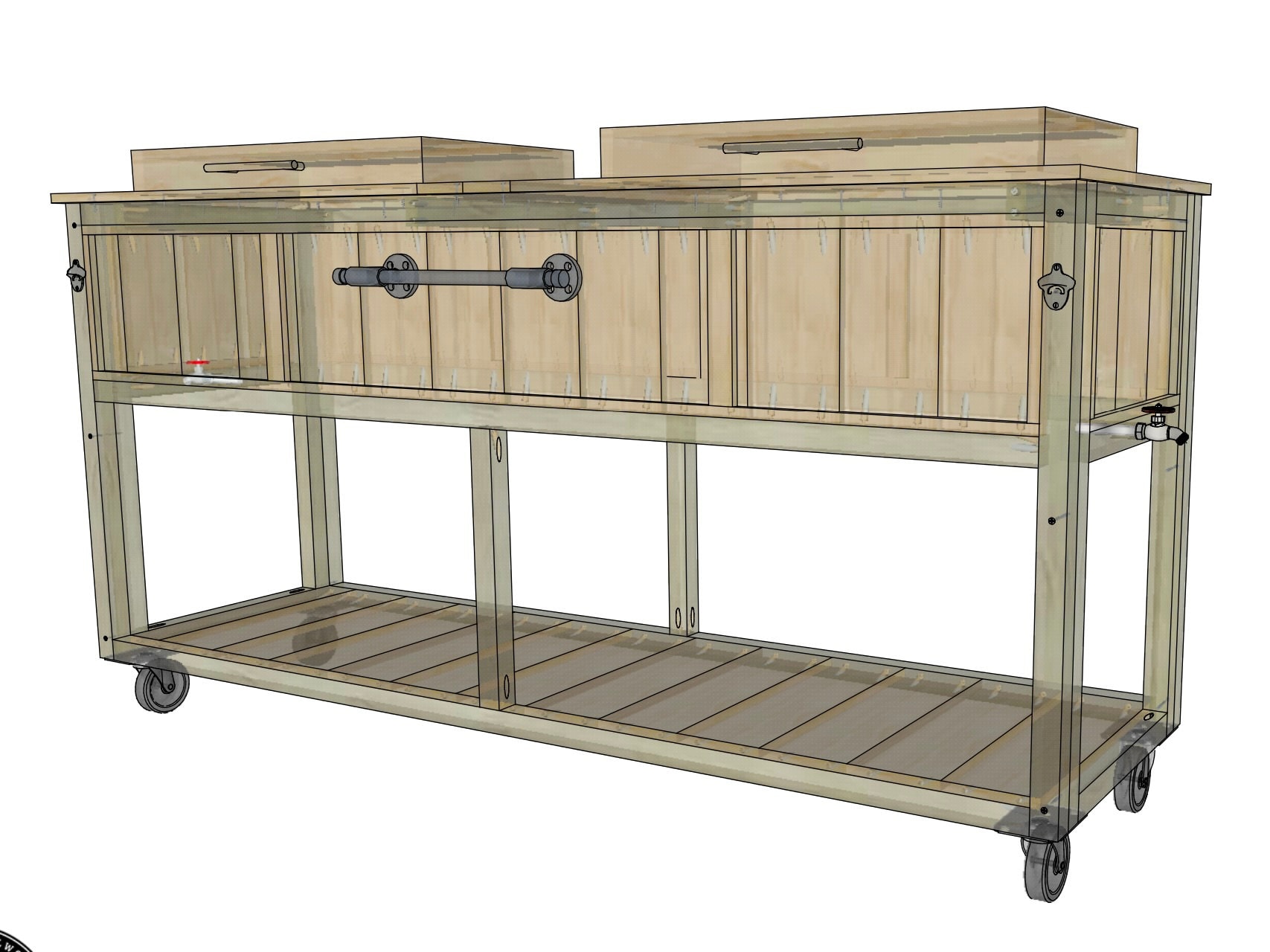 Double Cooler Stand Plans, Patio Cooler Stand, Deck Cooler Stand ...