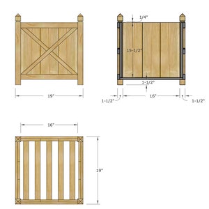 XL Farmhouse Shrub/bush/tree Planter Plans, Large Shrub Planter Plans ...