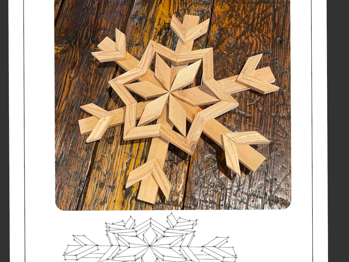 2 Large Snowflakes 16 From One Picket One Picket - Etsy