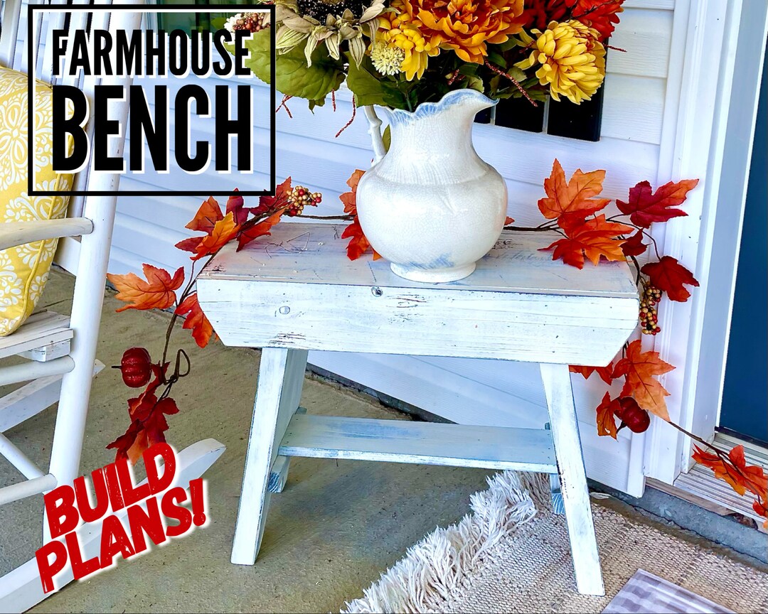 Small Bench Plans, Decorative Bench, Decorative Stool, DIY Small Bench ...