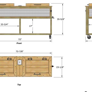 Metal Side Double Cooler Stand Plans, Patio Cooler Stand, Deck Cooler ...