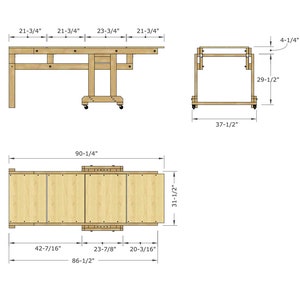 Transforming Shelf /workbench Plans, Convertible Table/shelf Build ...