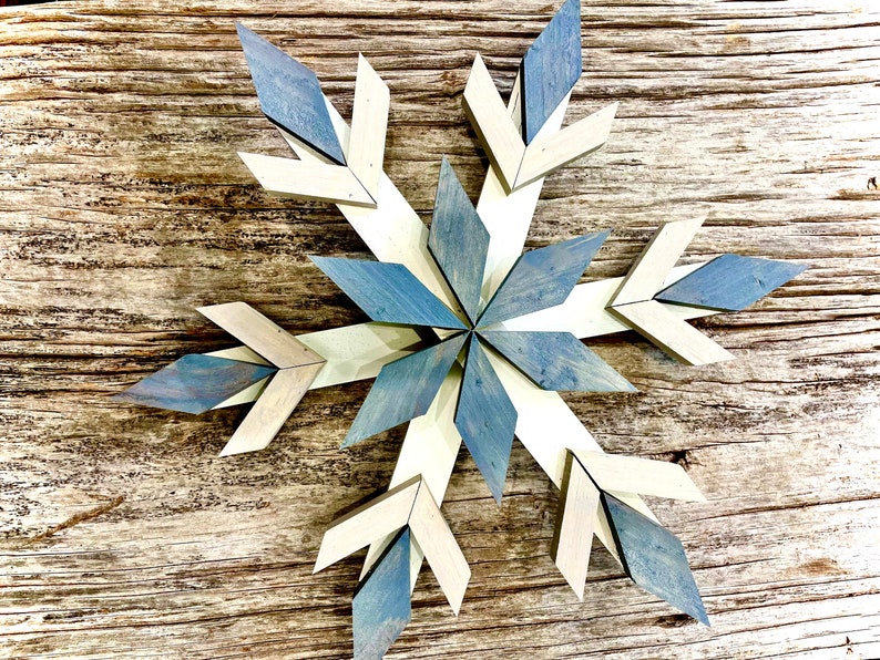 3 Large Snowflakes 16 From One Picket One Picket - Etsy