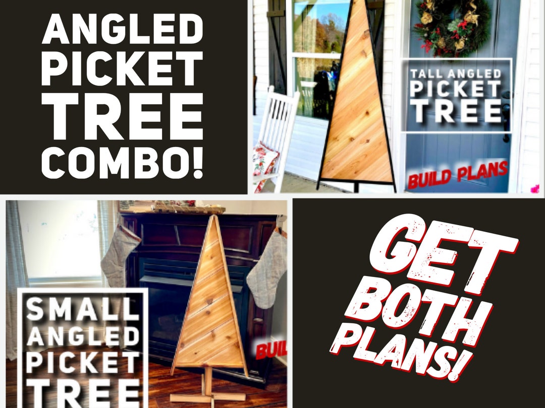 The Angled Picket Tree Plan Combo, Small and Tall Angled Tree Plan ...