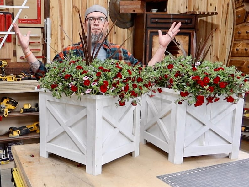 Farmhouse Three Picket Box Planter Plans Fence Picket Planter - Etsy