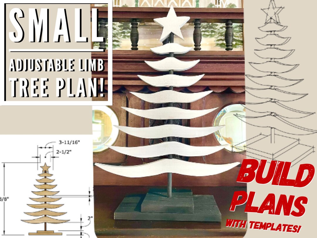 Small One Picket Adjustable Limb Tree Plans, DIY Christmas Decor Plans ...