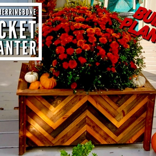 Wide Farmhouse Picket Box Planter Plans Fence Picket Planter - Etsy
