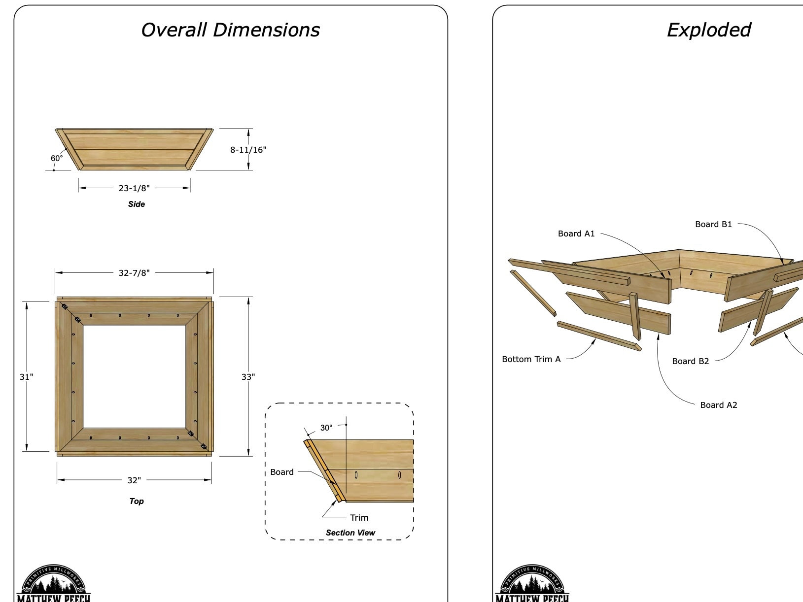 Collapsible Angled Tree Collar Plan — Matthew Peech Woodworking