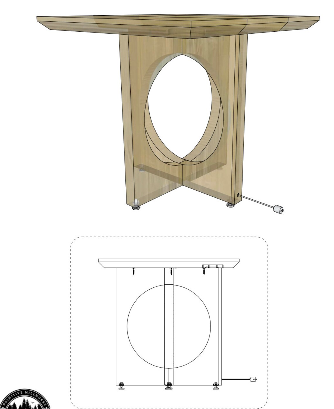 Two Board Table With Optional Wireless Charger Plans, Table Build Plans ...
