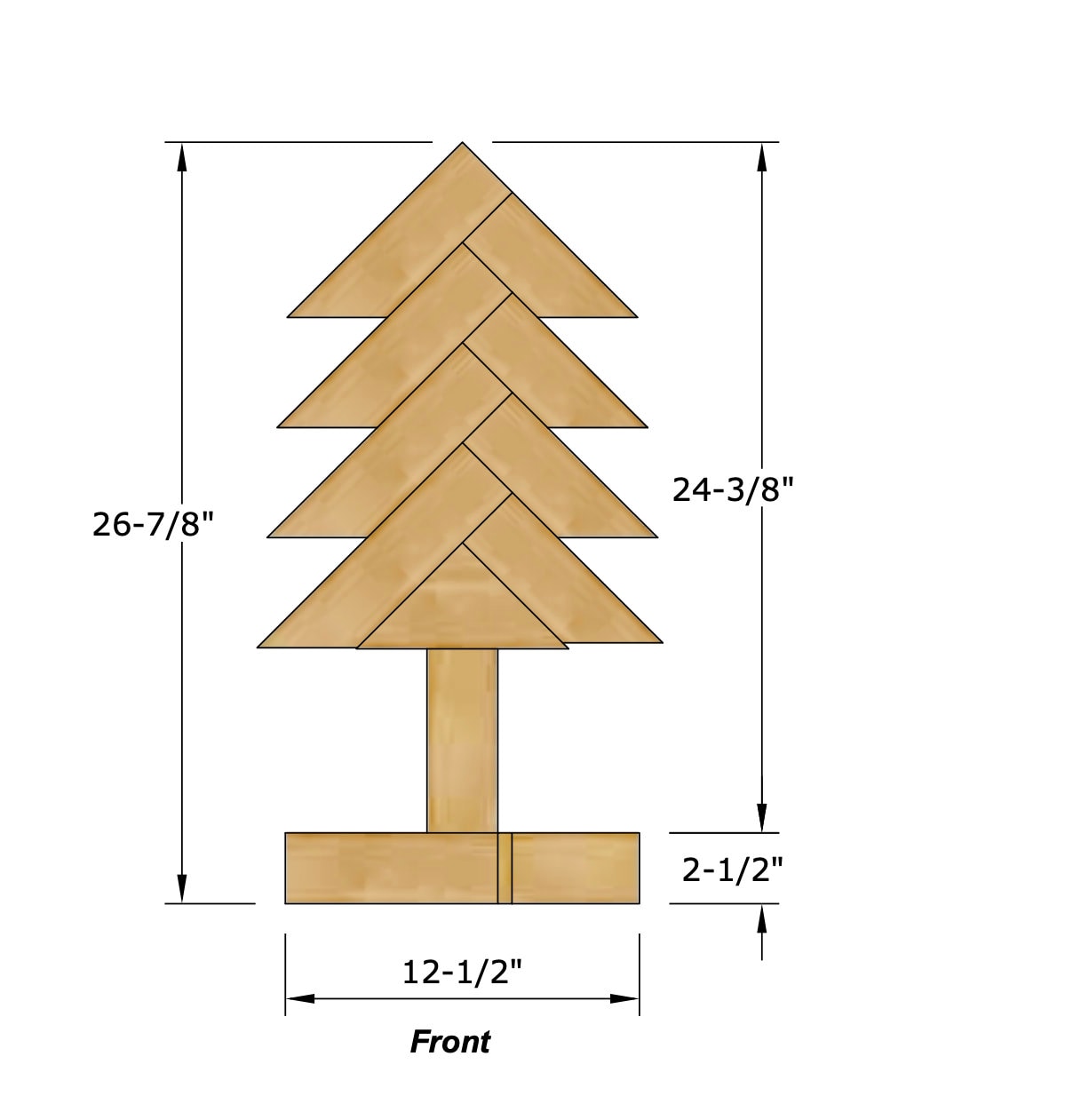 One Picket Decorative Christmas Tree Plan — Matthew Peech Woodworking