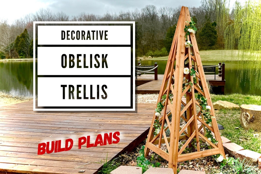 Decorative Obelisk Trellis Plans, Teteur Plans, Trellis Plans, Outdoor ...
