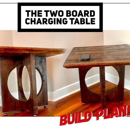 Two Board Table With Optional Wireless Charger Table Build - Etsy