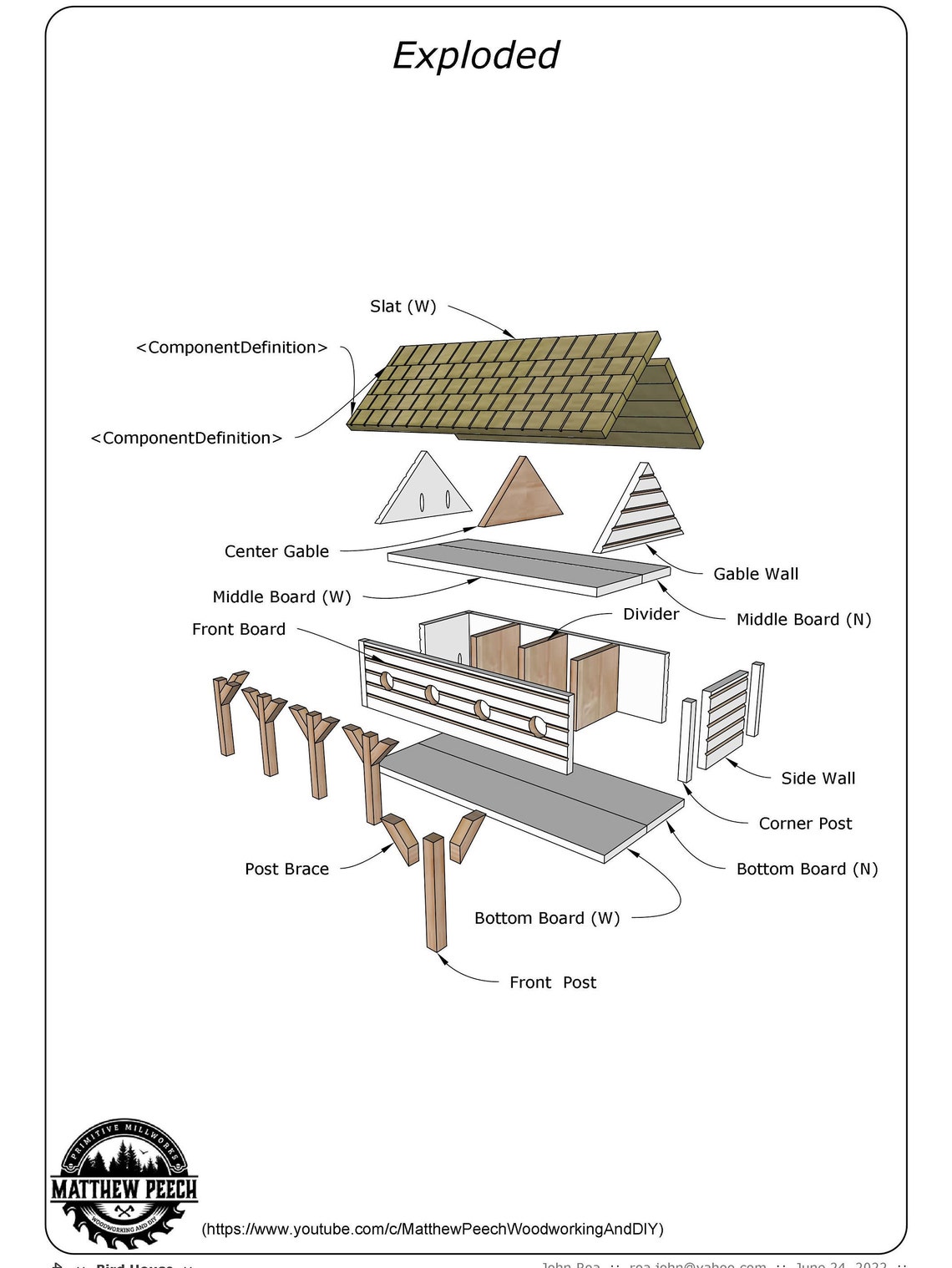 Martin Box Plans Purple Martin Box Plans Birdhouse Plans - Etsy