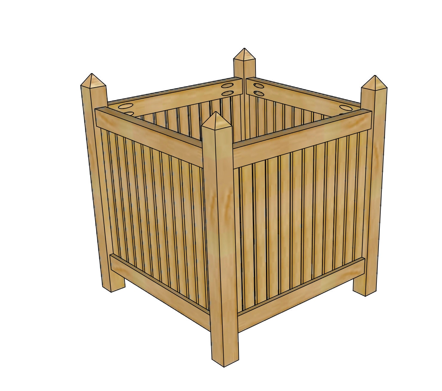 Vertical Slatted Planter Plan — Matthew Peech Woodworking