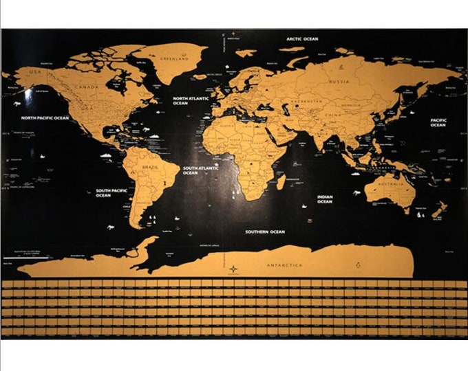 SCRATCH-OFF MAP | Flags of the World | Colourful Scratch off World ...