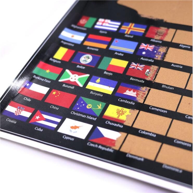 IMPERFECT/SECONDS - Scratch-off-map | Flags of the World | Colourful ...