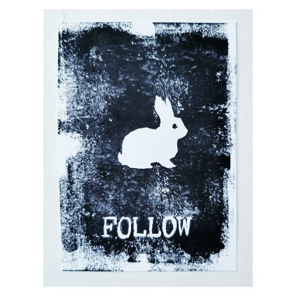 Follow the White Rabbit - Etsy