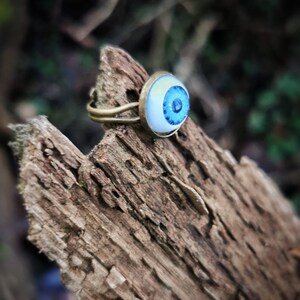 Doll Eye Ring, Eye Ring, Protective Talisman, Evil Eye, Boho Ring ...