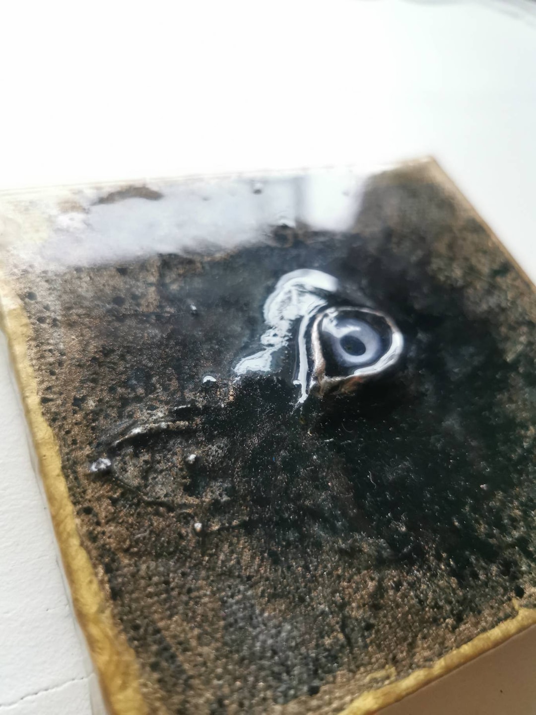 Mixed media Malerei, Cosmic Eye Assemblage, Surrealismus Kunst ...