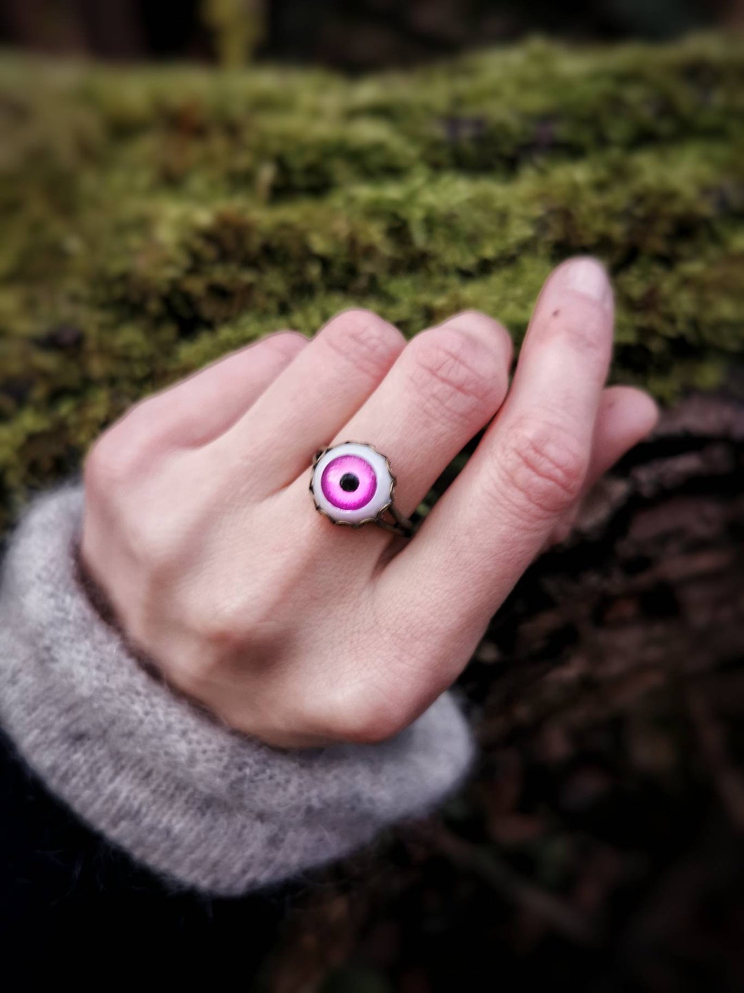 Pink Eye Ring, Eye Ring,eye Ring, Protective Talisman, Evil Eye, Boho ...