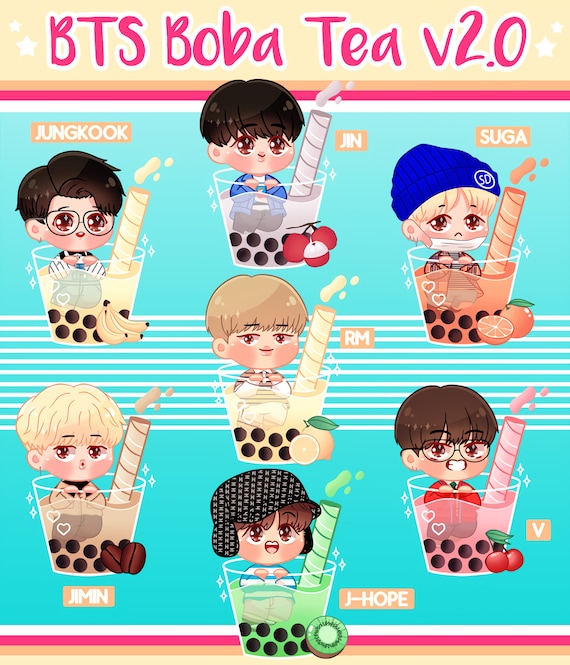 BTS Boba Tea V2.0 Encantos acrílicos claros | Etsy México