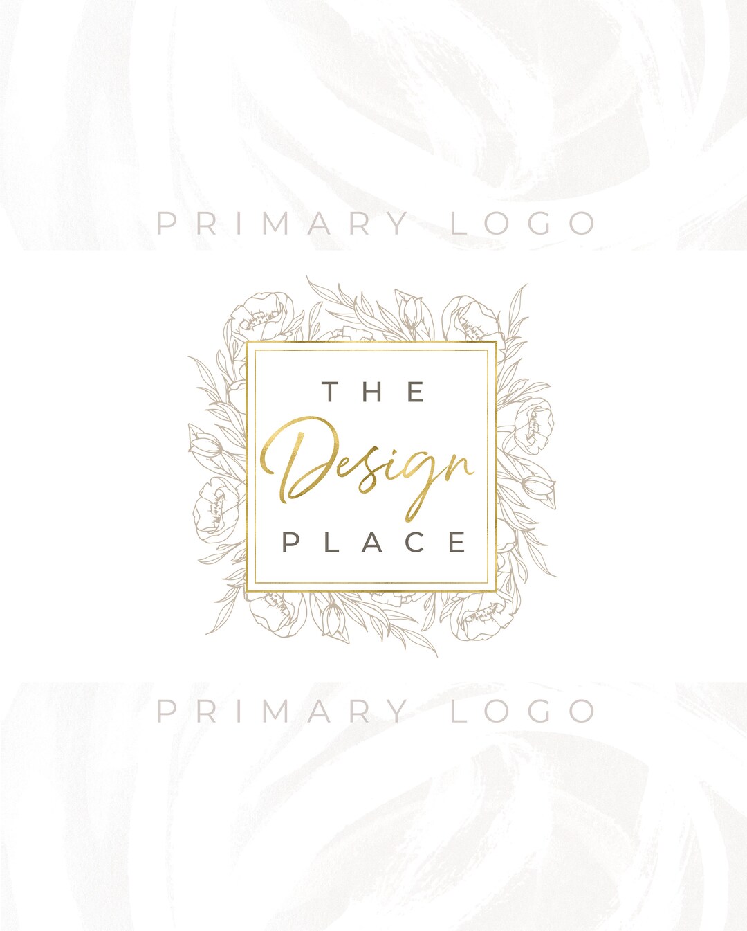 Floral Logo, Flower Logo, Square Logo, Premade Logo, Custom Logo ...